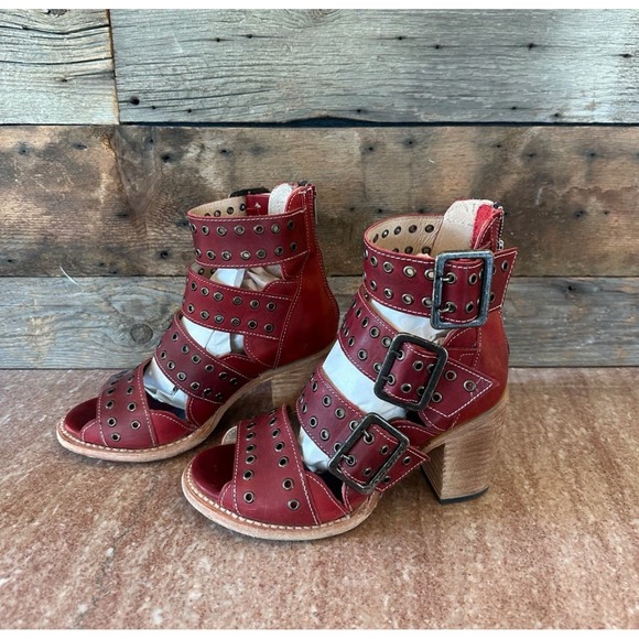 freebird | Shoes | Rare Freebird Blake Western Bohemian Red Booties ...